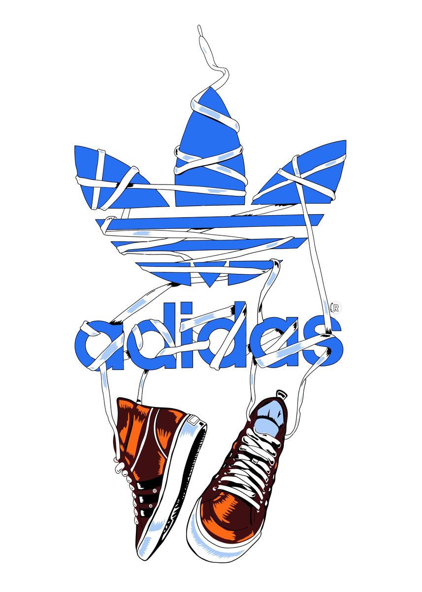'Adidas' Poster, picture, metal print, paint by OVER SKY | Displate
