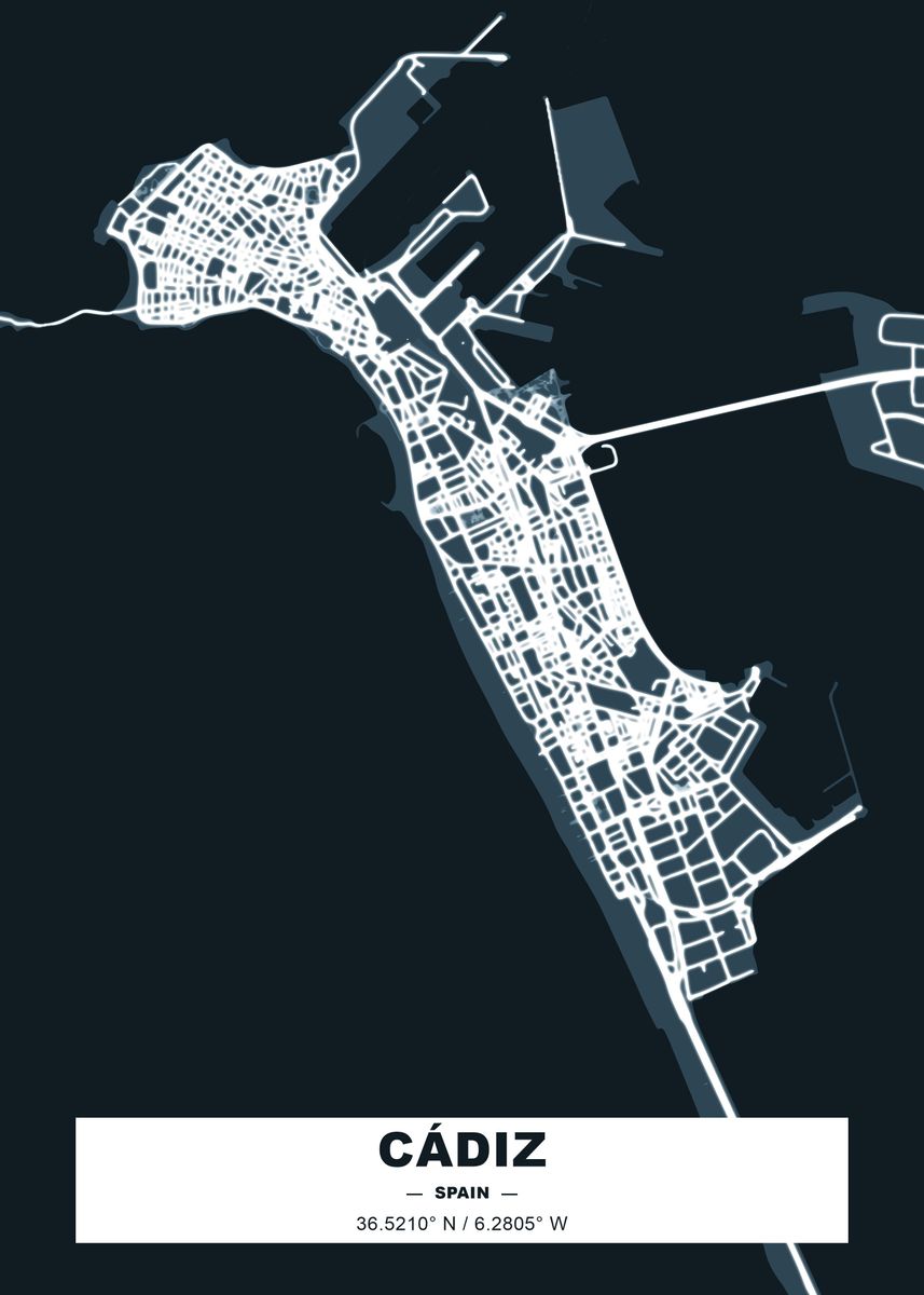 'Cadiz' Poster, picture, metal print, paint by Bo Kev | Displate