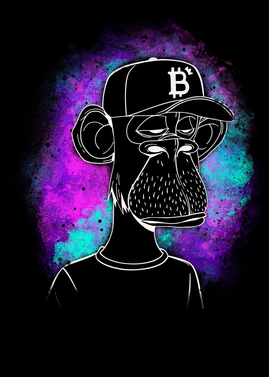 'Bored ape' Poster, picture, metal print, paint by Magic Apes | Displate