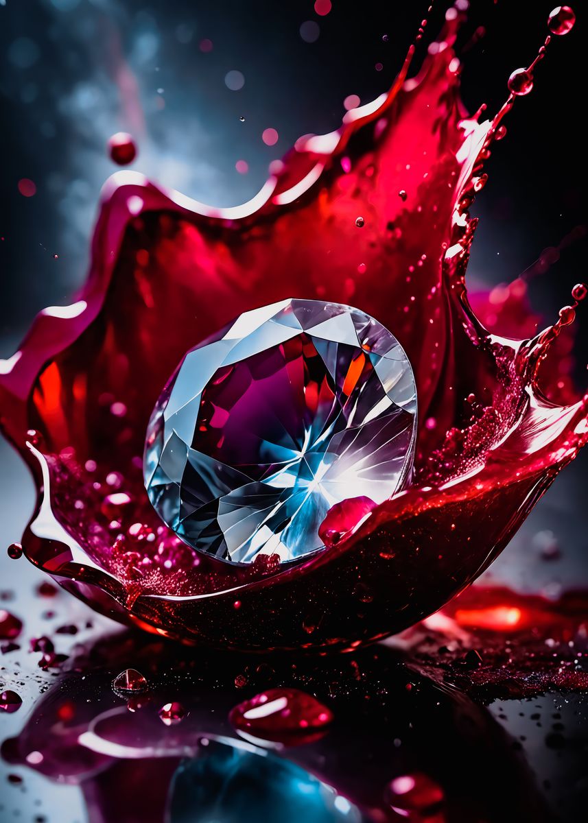 'Blood Diamond' Poster, picture, metal print, paint by Maxime Arbez ...