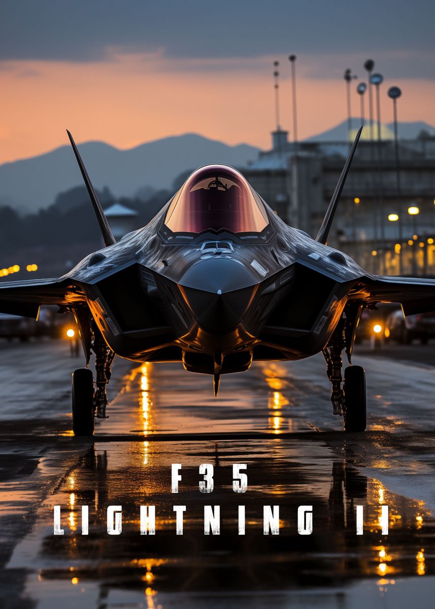 'F35C Lightning II' Poster, picture, metal print, paint by Anima Art | Displate