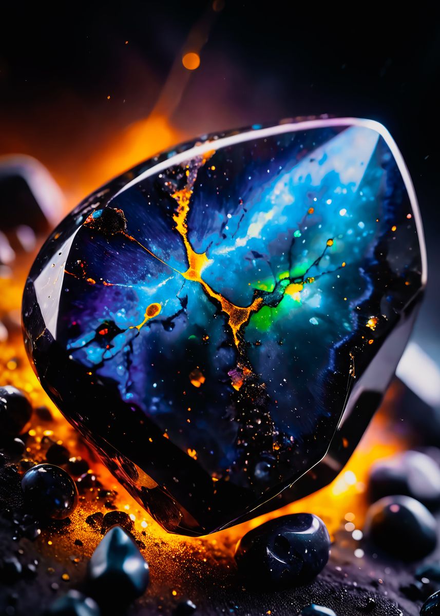 'Galactic Topaz' Poster, picture, metal print, paint by Maxime Arbez ...