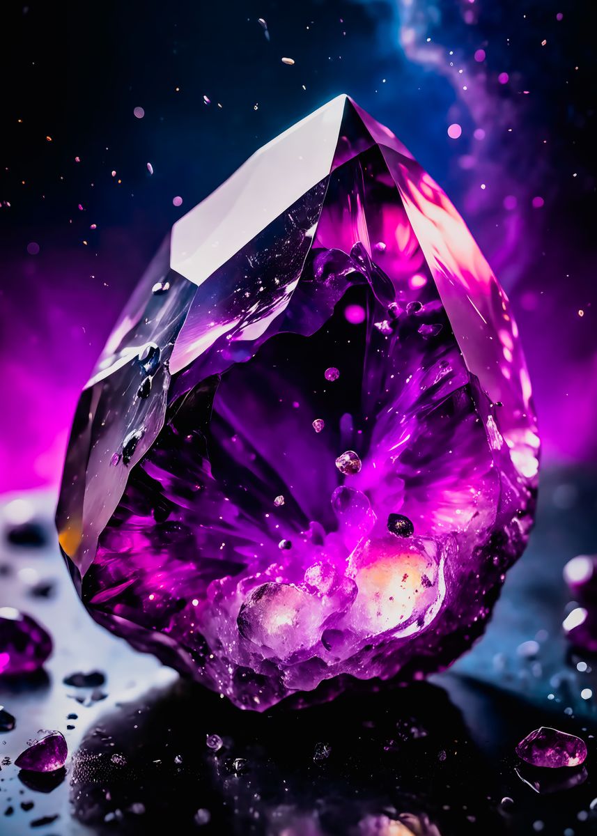 'Mystic Amethyst' Poster, picture, metal print, paint by Maxime Arbez ...