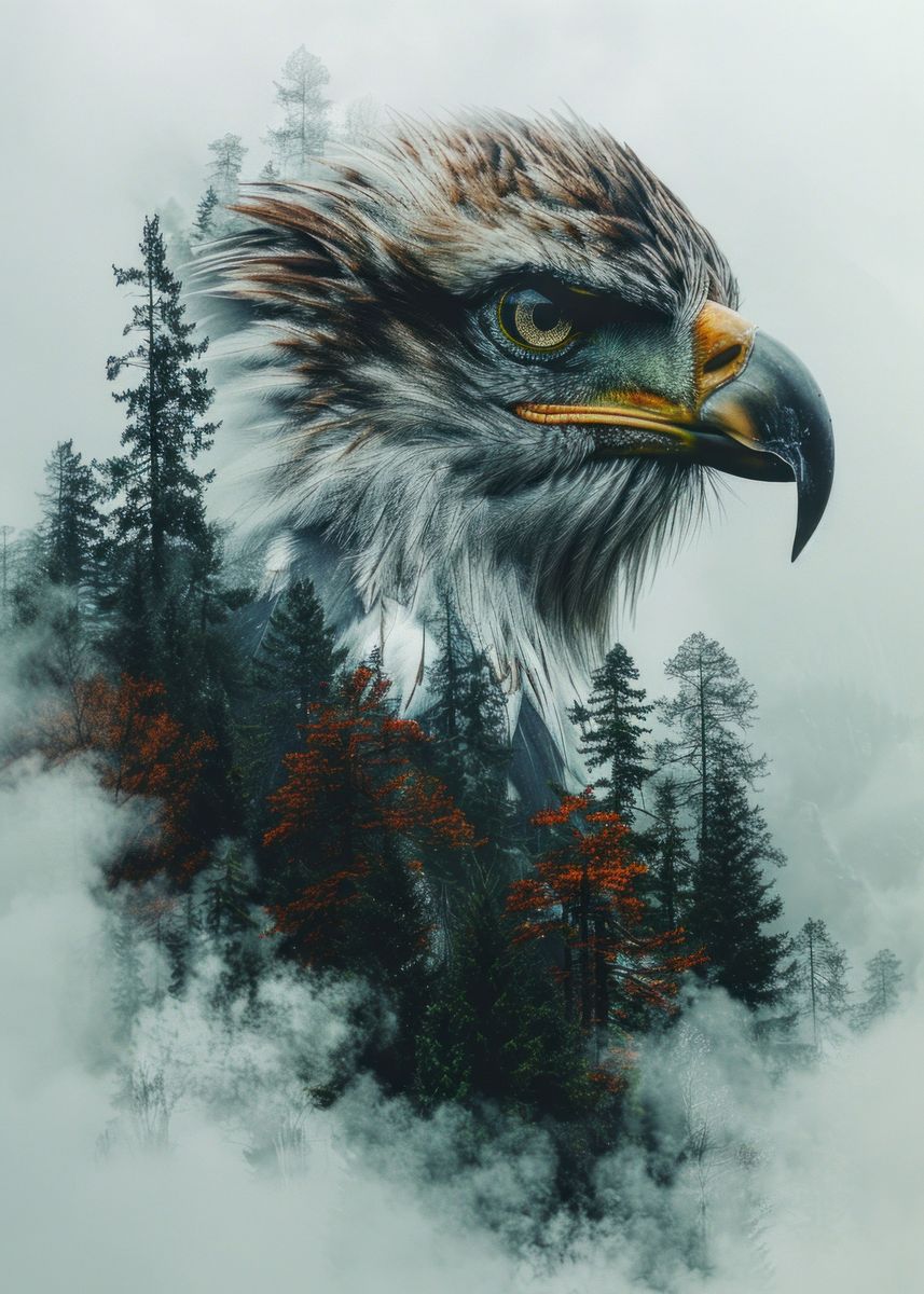 'Eagle' Poster, picture, metal print, paint by Byrdyak | Displate