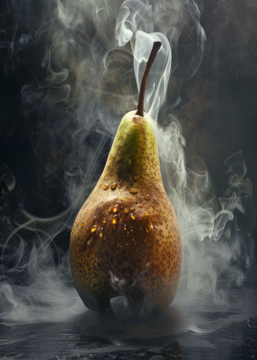 'Pear Smoke' Poster, picture, metal print, paint by Hexor | Displate