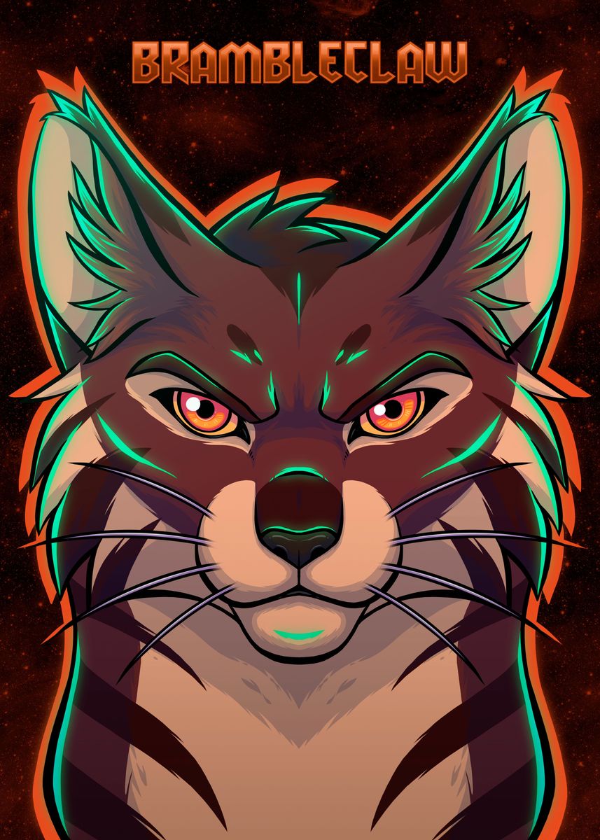 'Bramble' Poster, picture, metal print, paint by Dudinkah | Displate