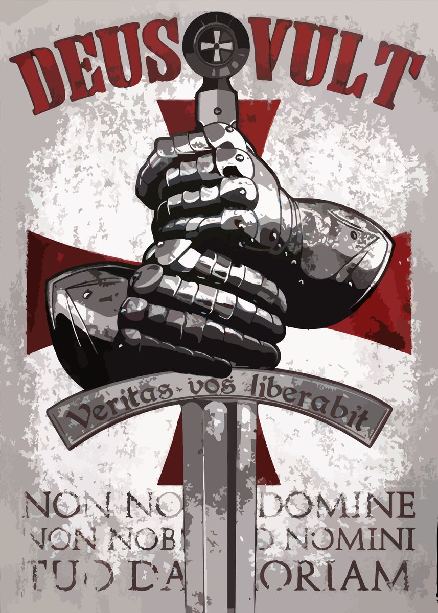 'Deuz Vult Quote' Poster, picture, metal print, paint by Uncul Sweet ...