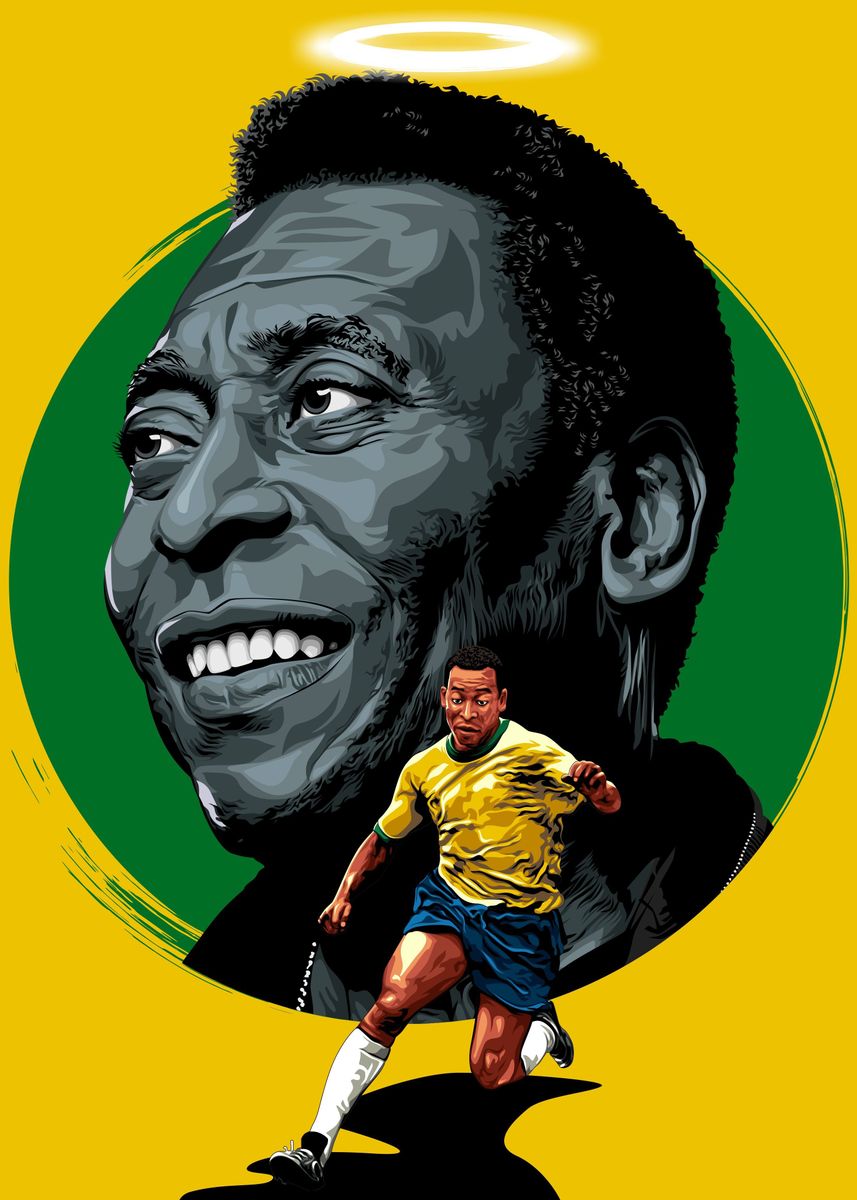 'Pele Brazil' Poster, picture, metal print, paint by ngedit vector ...