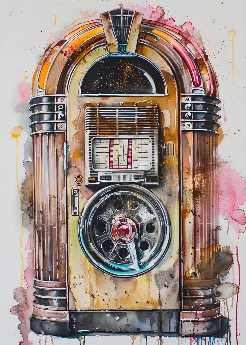 'Jukebox Jive' Poster, picture, metal print, paint by AquaVision Art ...