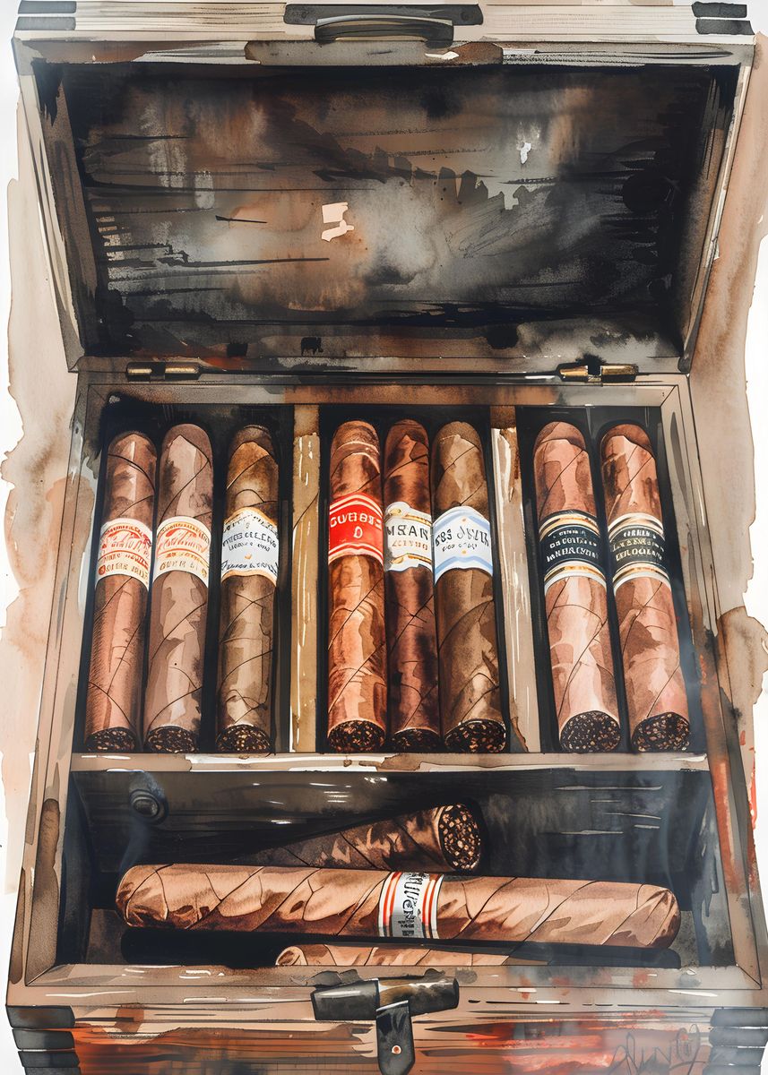 'Cigar Haven' Poster, picture, metal print, paint by AquaVision Art ...