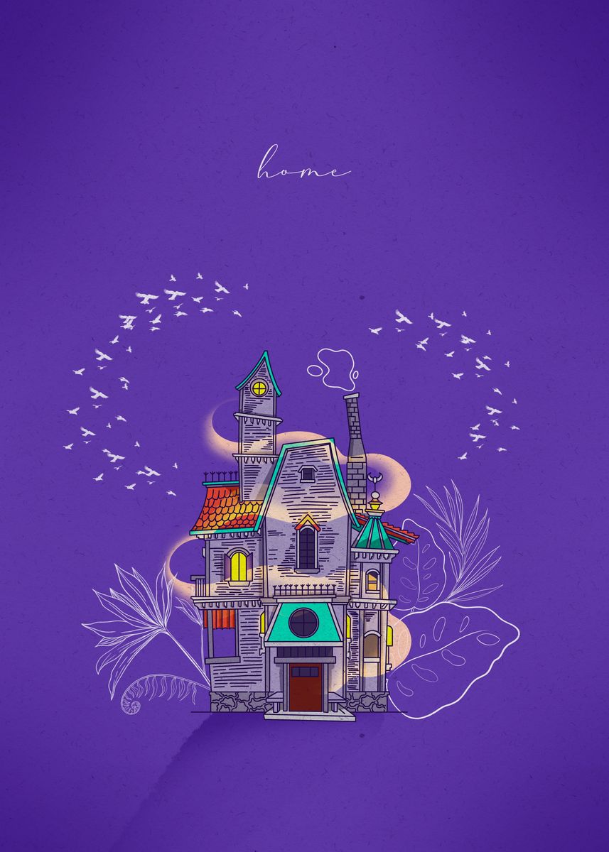 'Mysterious cute home' Poster, picture, metal print, paint by Aiden ...