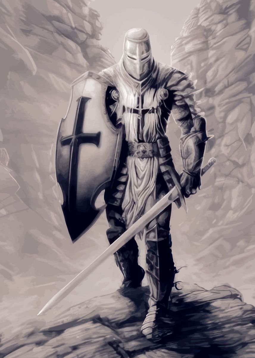 'Deus Vult' Poster, picture, metal print, paint by Uncul Sweet | Displate