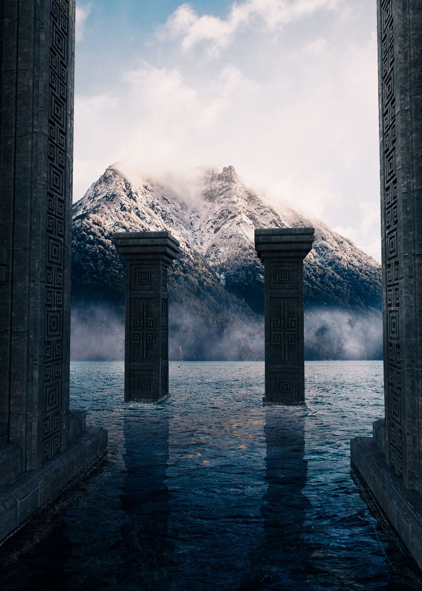 'The Water Structures' Poster, picture, metal print, paint by Shaheen ...