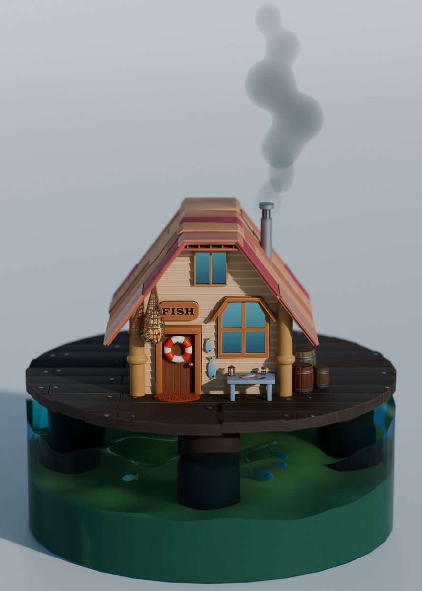 'Stardew Valley Fish Shop' Poster, picture, metal print, paint by Papy ...