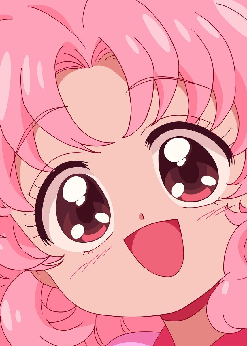 'Happy Chibi Anime Girl' Poster, picture, metal print, paint by Masaki ...