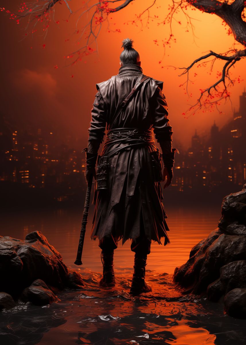 'Sekiro Japanese samurai' Poster, picture, metal print, paint by Anima ...