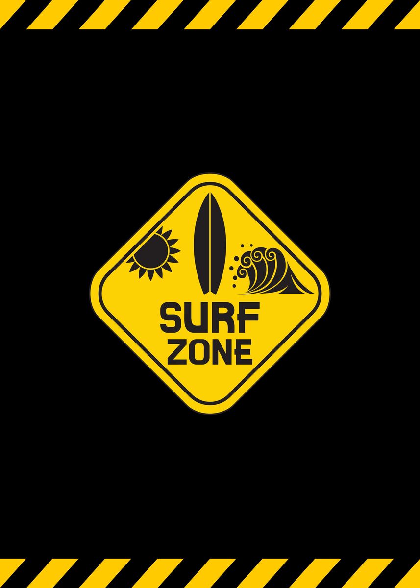 'surf zone' Poster, picture, metal print, paint by classicposter ...