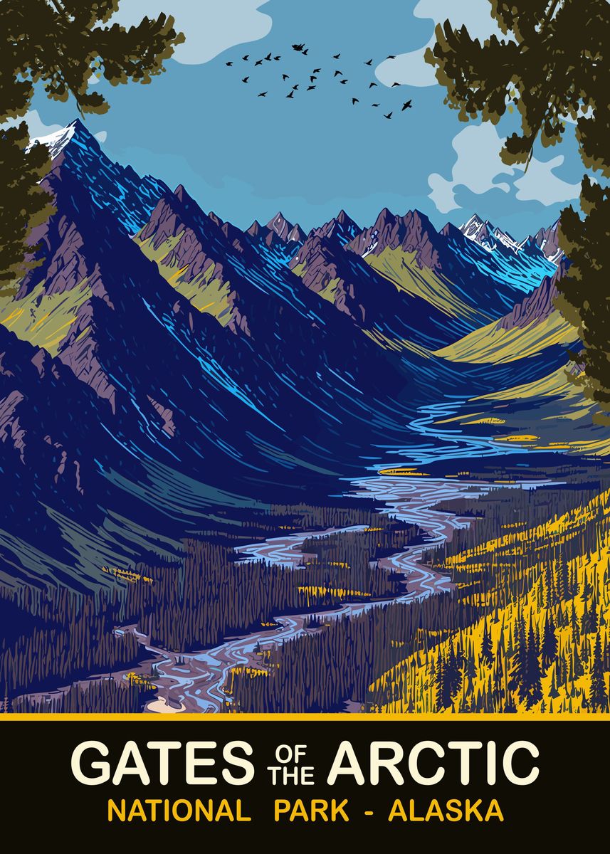 'Gates of the Arctic' Poster, picture, metal print, paint by Long Shot ...