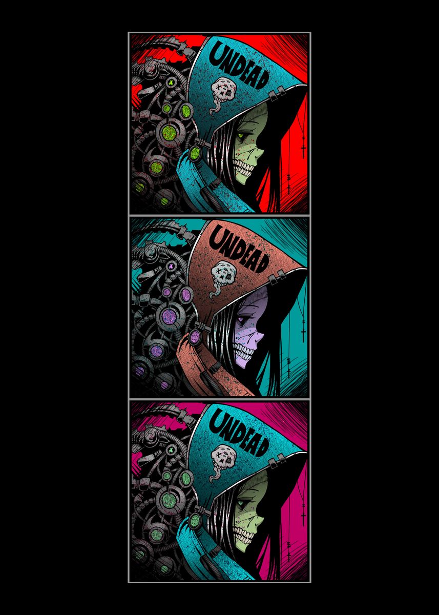 'UNDEAD Color Stack' Poster, picture, metal print, paint by ...
