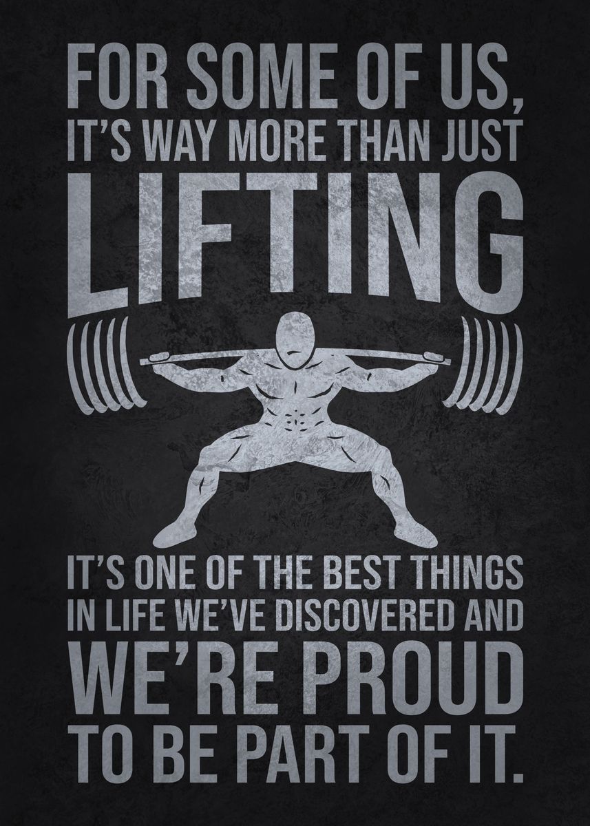 'Proud Lifter Workout Gym' Poster, picture, metal print, paint by GOHAN ...