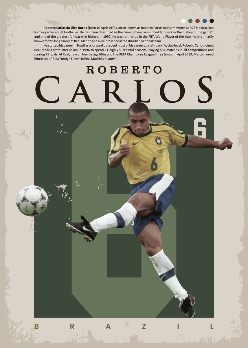 'roberto carlos brazil' Poster, picture, metal print, paint by awesome ...
