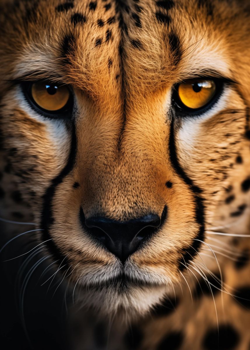 'Fierce Cheetah' Poster, picture, metal print, paint by ELYussArt ...