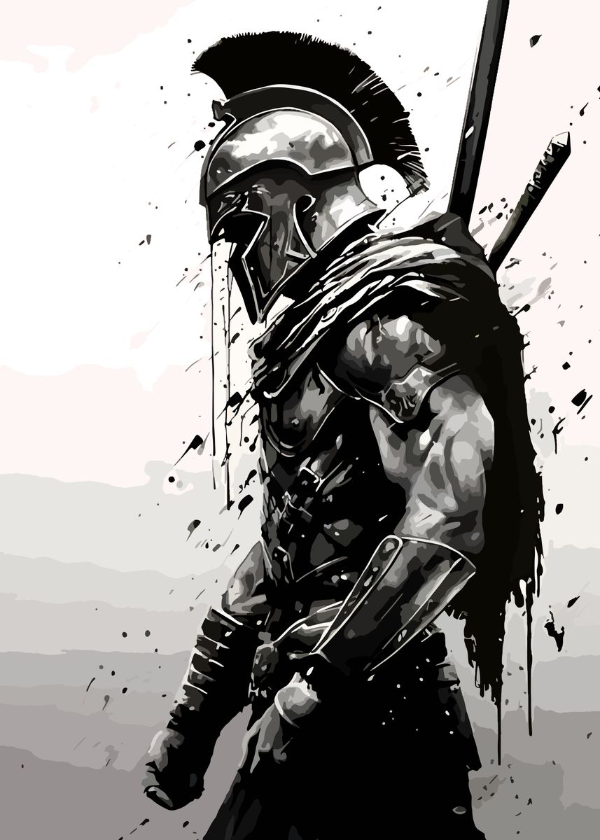 'Soldier spartan 300' Poster, picture, metal print, paint by Mariella ...