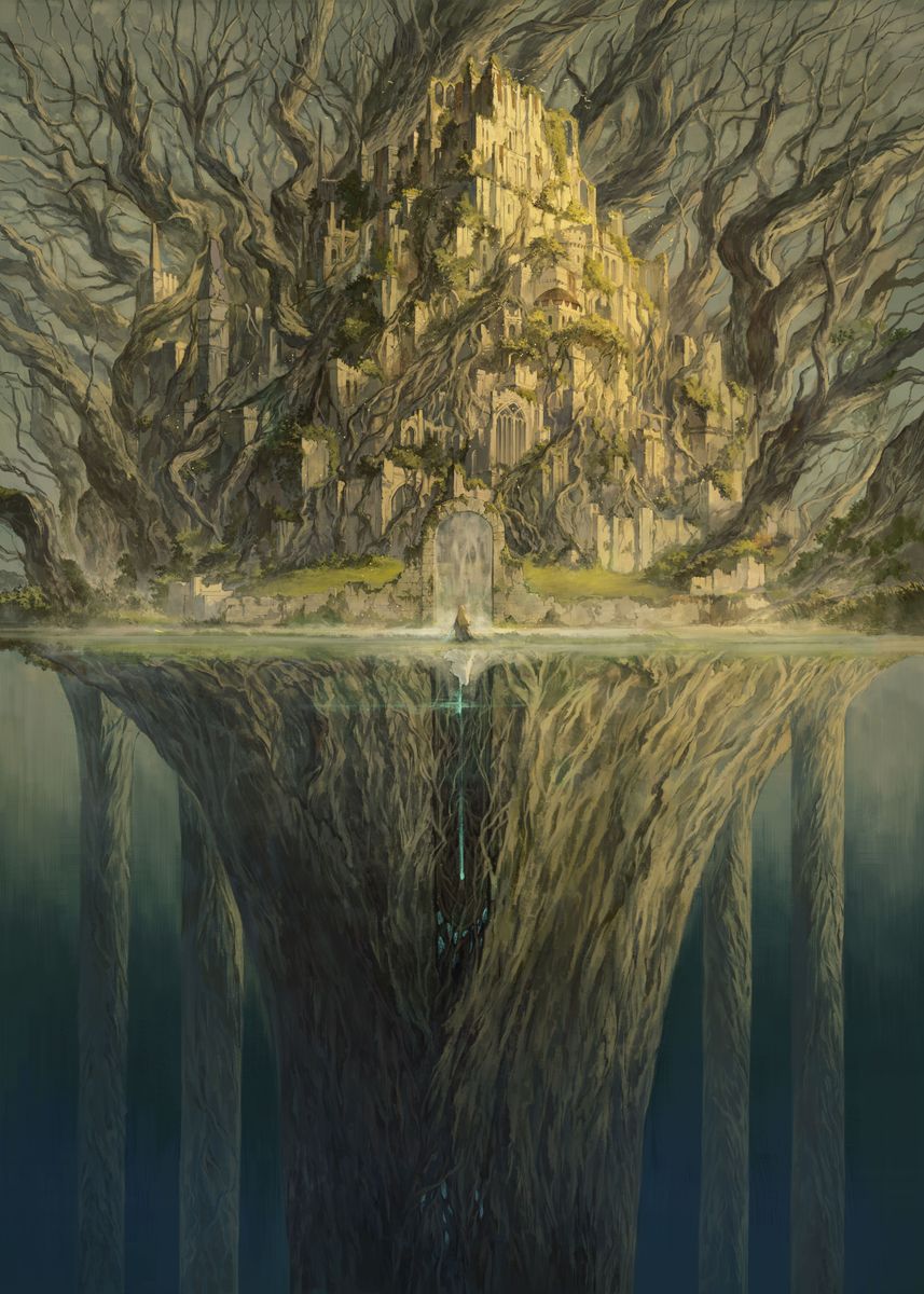 'Shadow of the Great Tree' Poster, picture, metal print, paint by ...