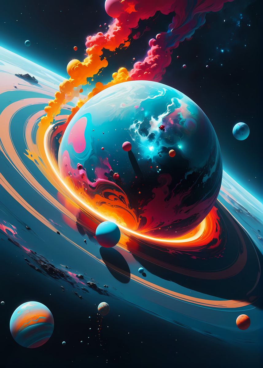 'Cosmic Icon' Poster, picture, metal print, paint by Surreal Print ...