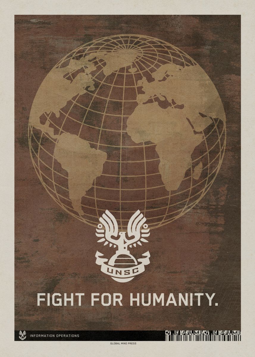'Fight for Humanity v2' Poster, picture, metal print, paint by Halo ...