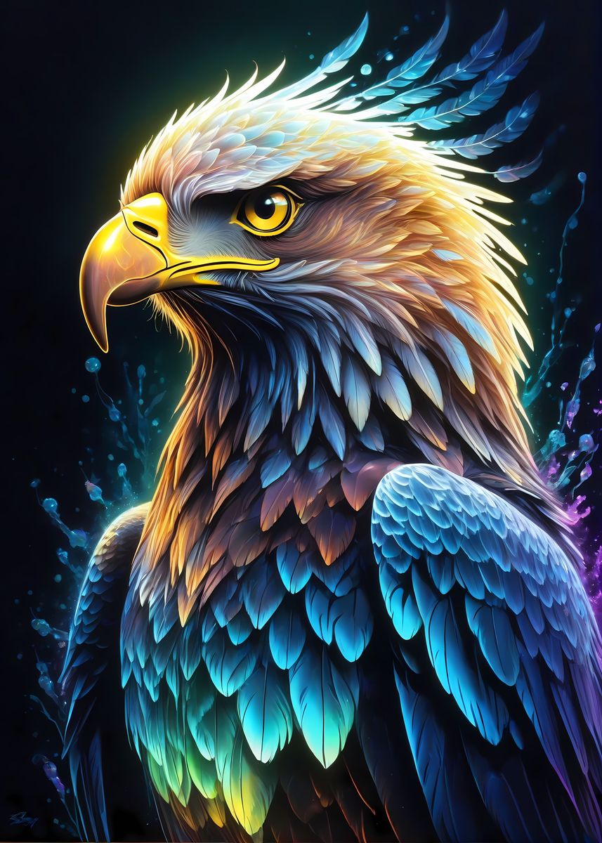 'Magic Realism Eagle' Poster, picture, metal print, paint by Trending ...