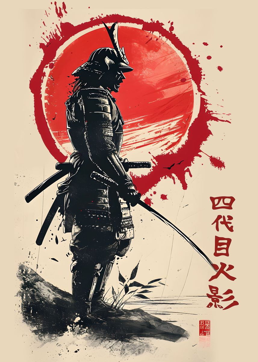 'Samurai Warrior' Poster, picture, metal print, paint by TheMike Nigai ...