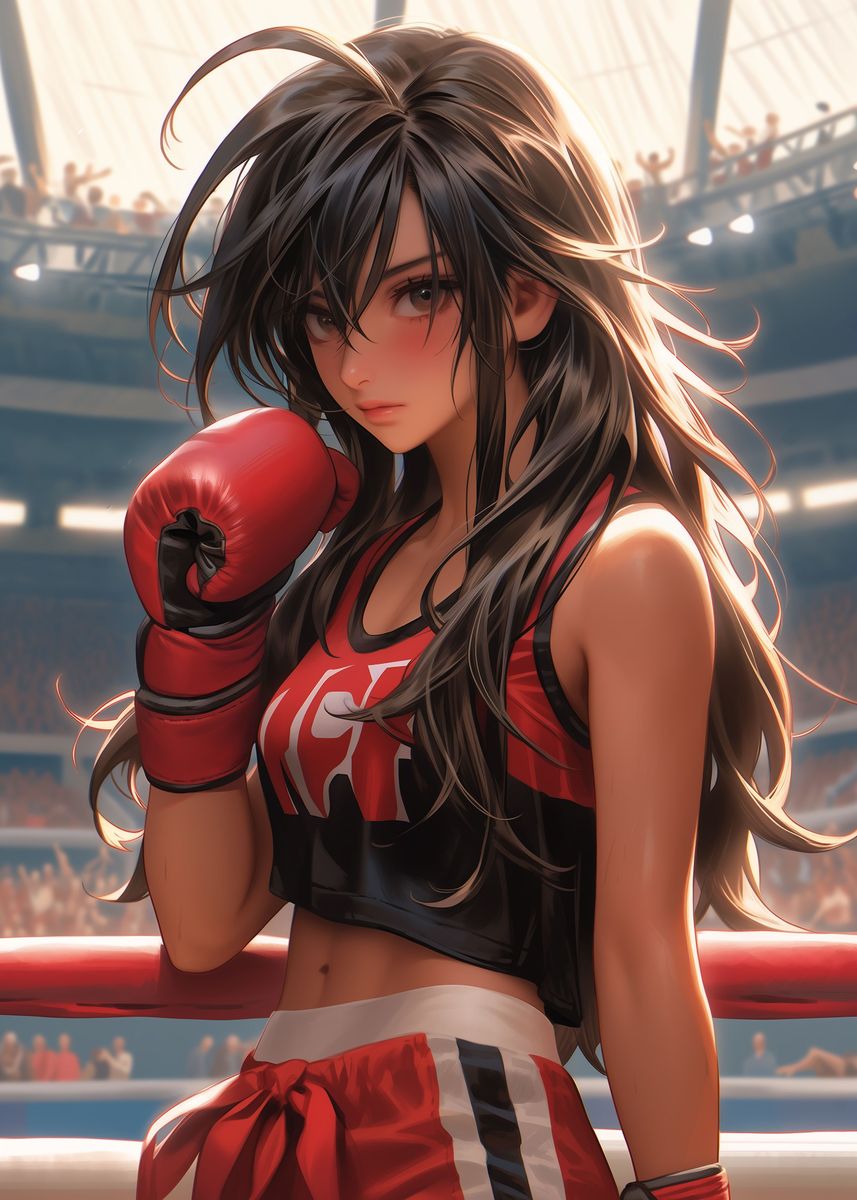 'Anime Boxing Maid' Poster, picture, metal print, paint by Pixel Prism ...