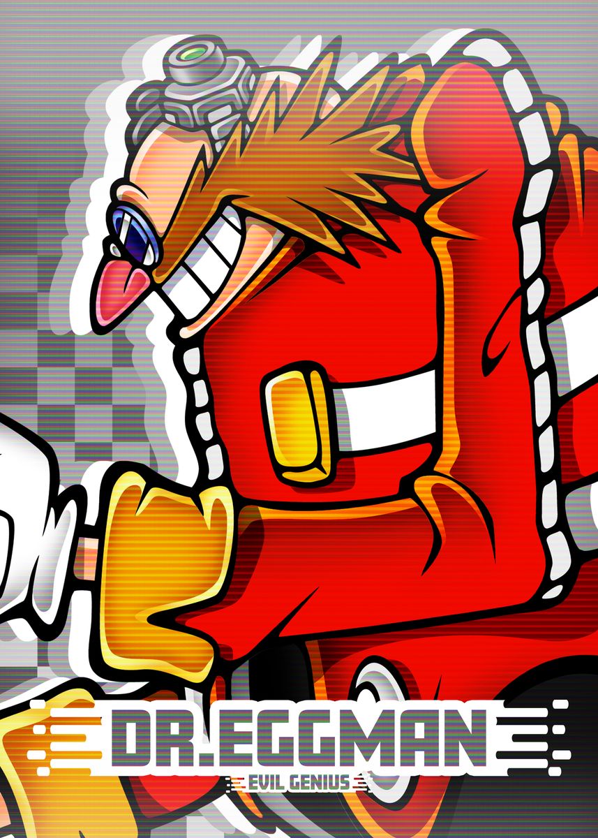 'Eggman' Poster, picture, metal print, paint by Sonic the Hedgehog ...