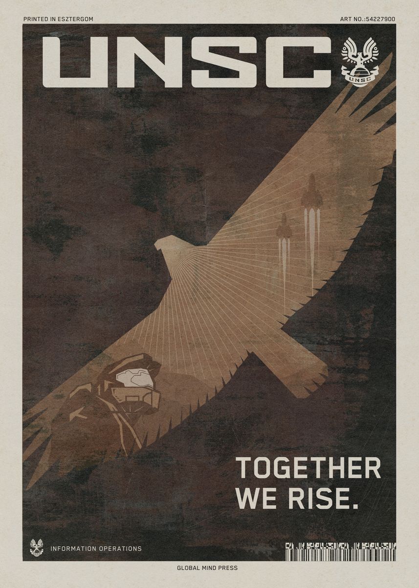 'Together We Raise UNSC' Poster, picture, metal print, paint by Halo ...