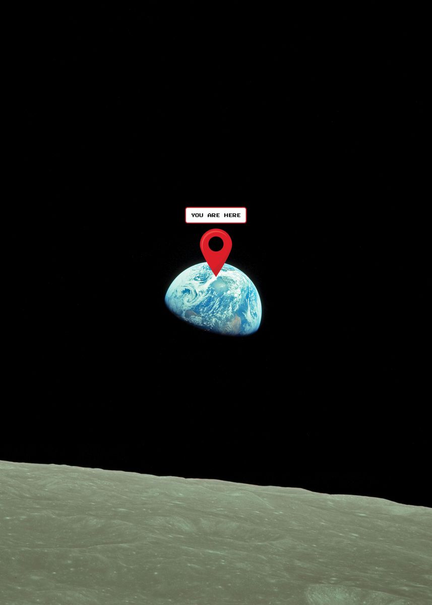 'Earthrise Apollo 8' Poster, picture, metal print, paint by Synthwave ...