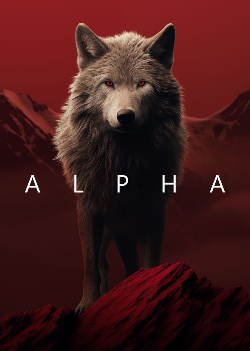 'Alpha Wolf Motivation' Poster, picture, metal print, paint by ...