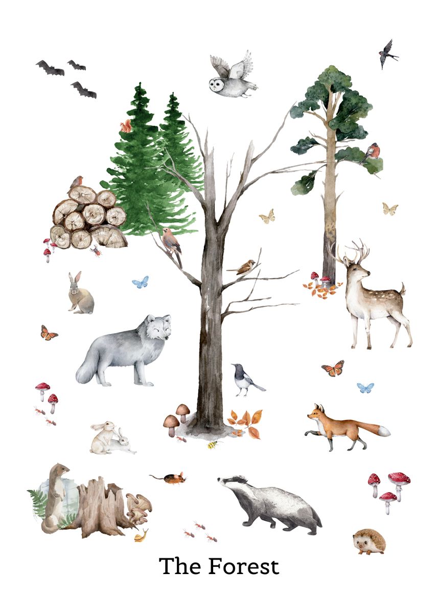 'The Forest' Poster, picture, metal print, paint by Mark Källstrøm ...