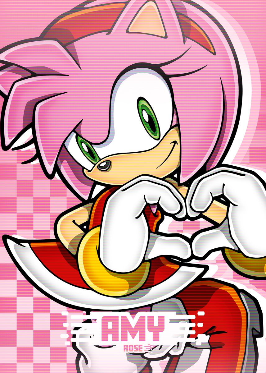 'Amy' Poster, picture, metal print, paint by Sonic the Hedgehog | Displate