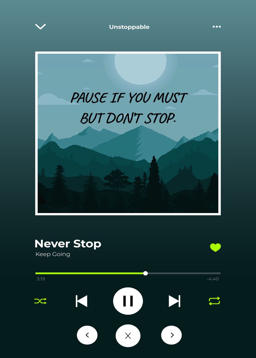 'Dont Stop' Poster, picture, metal print, paint by Conceptual Photography | Displate