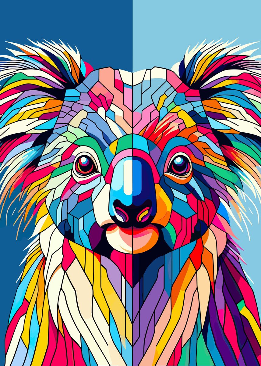 'Koala wpap pop art' Poster, picture, metal print, paint by du giang ...