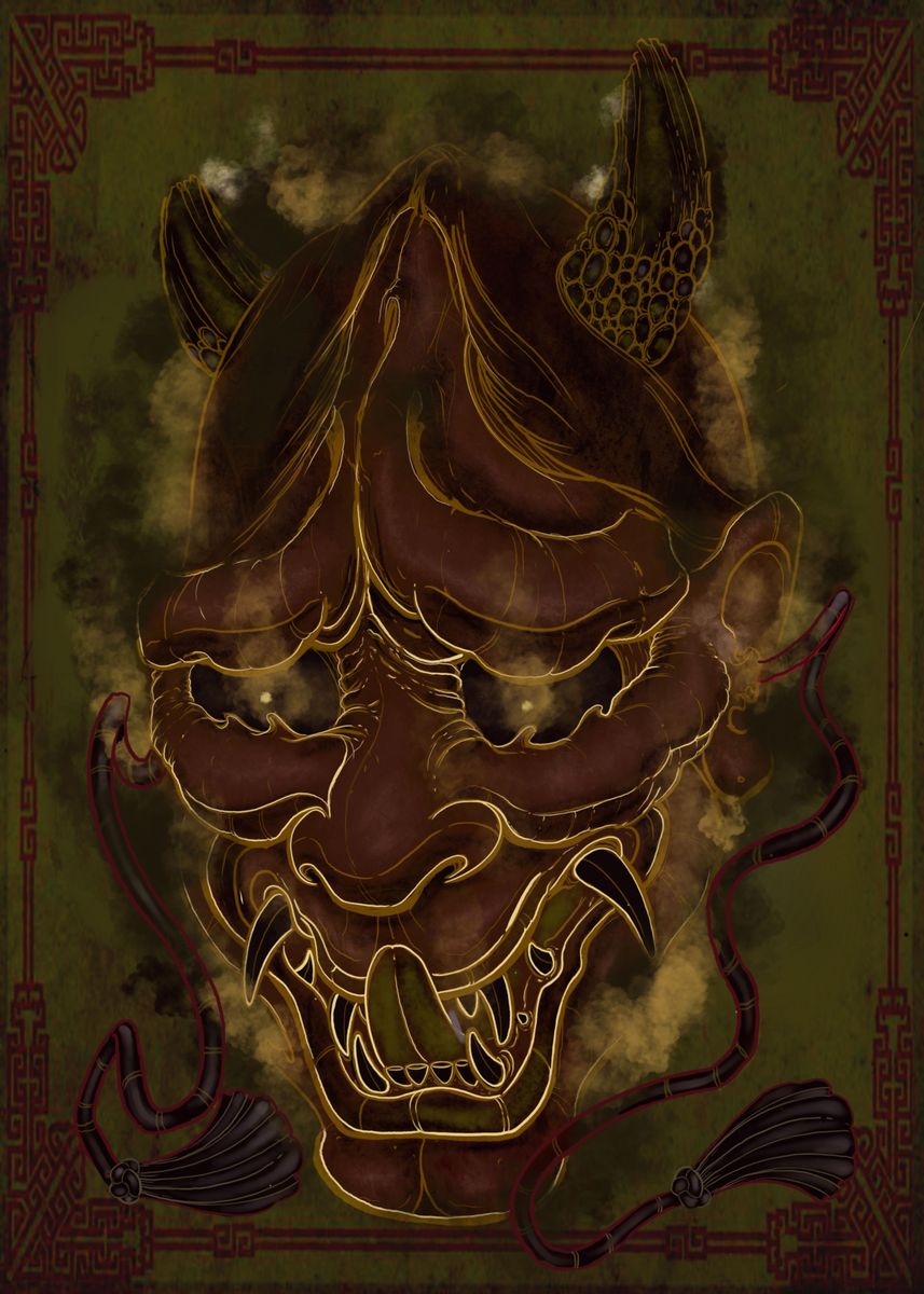 'Hanya mask' Poster, picture, metal print, paint by Zack Chiswell ...