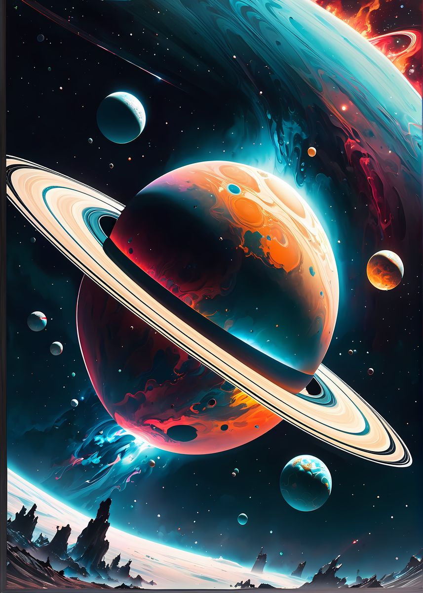 'Cosmic Icon' Poster, picture, metal print, paint by Surreal Print ...