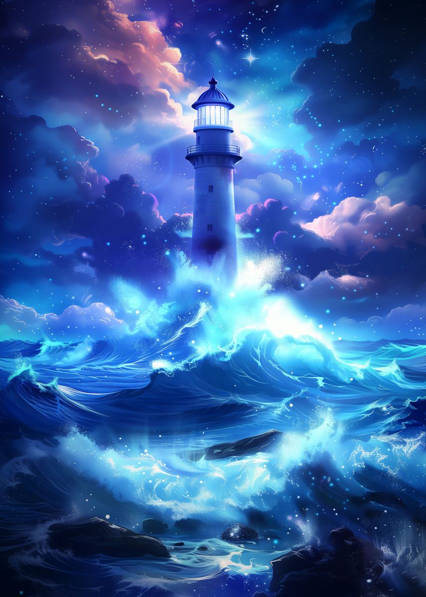 'Light Tower' Poster, picture, metal print, paint by Undermountain ...