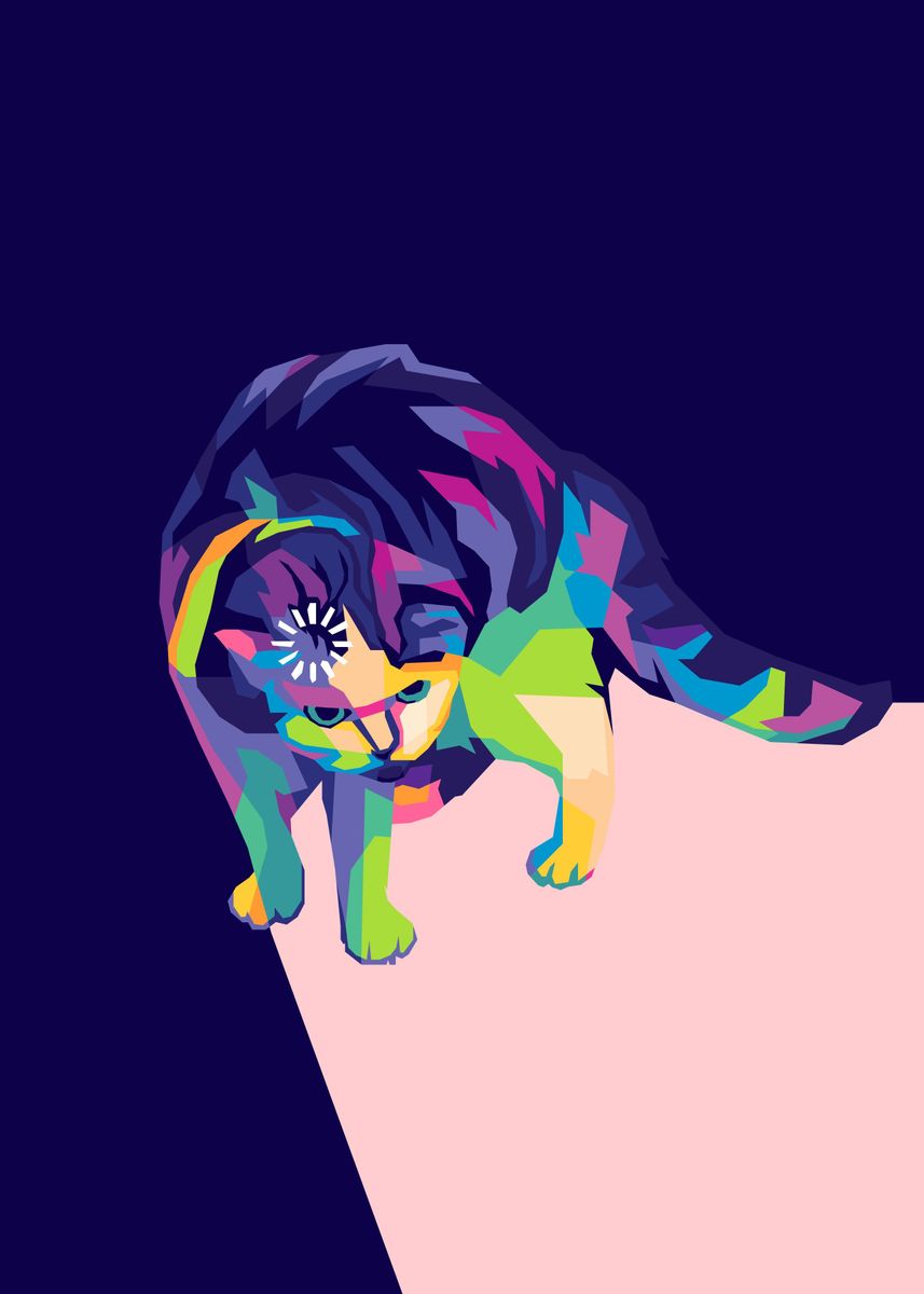 'Cat Loading Meme' Poster, picture, metal print, paint by David Art ...