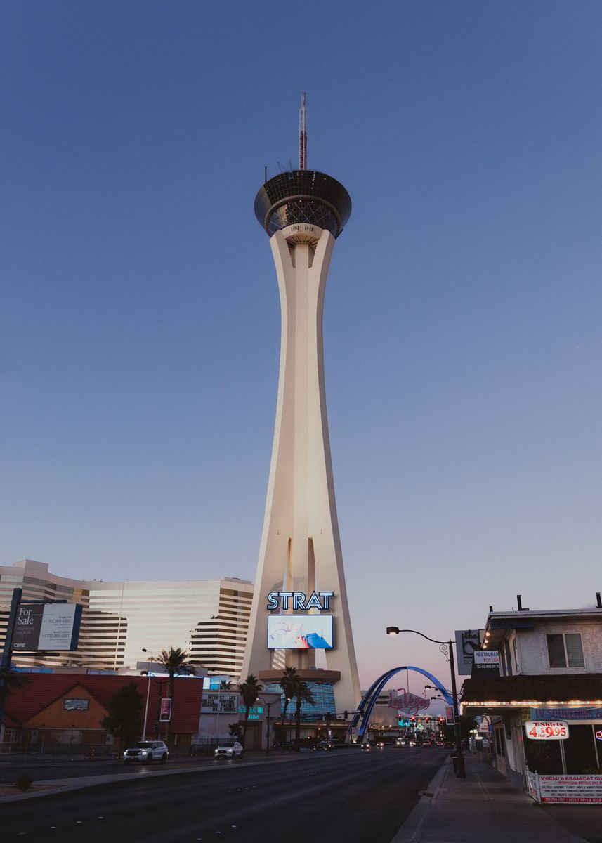 'The STRAT Tower' Poster, picture, metal print, paint by Yann Droy ...