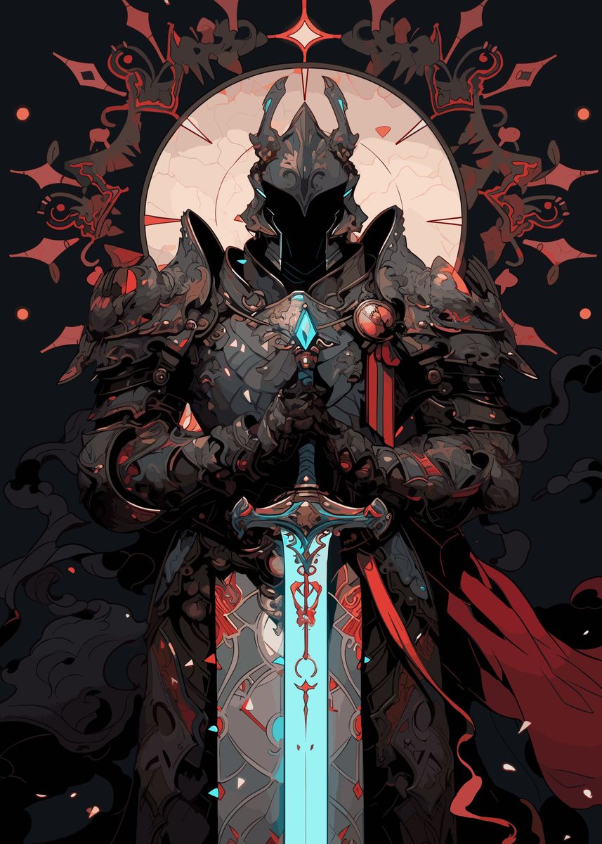 'Epic Paladin Warrior' Poster, picture, metal print, paint by SuperNova ...