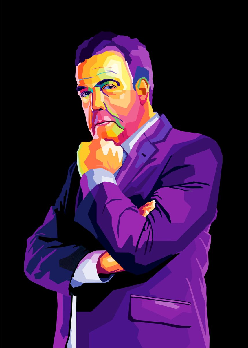 'Jeremy Clarkson Pop Art' Poster, picture, metal print, paint by Andrew ...