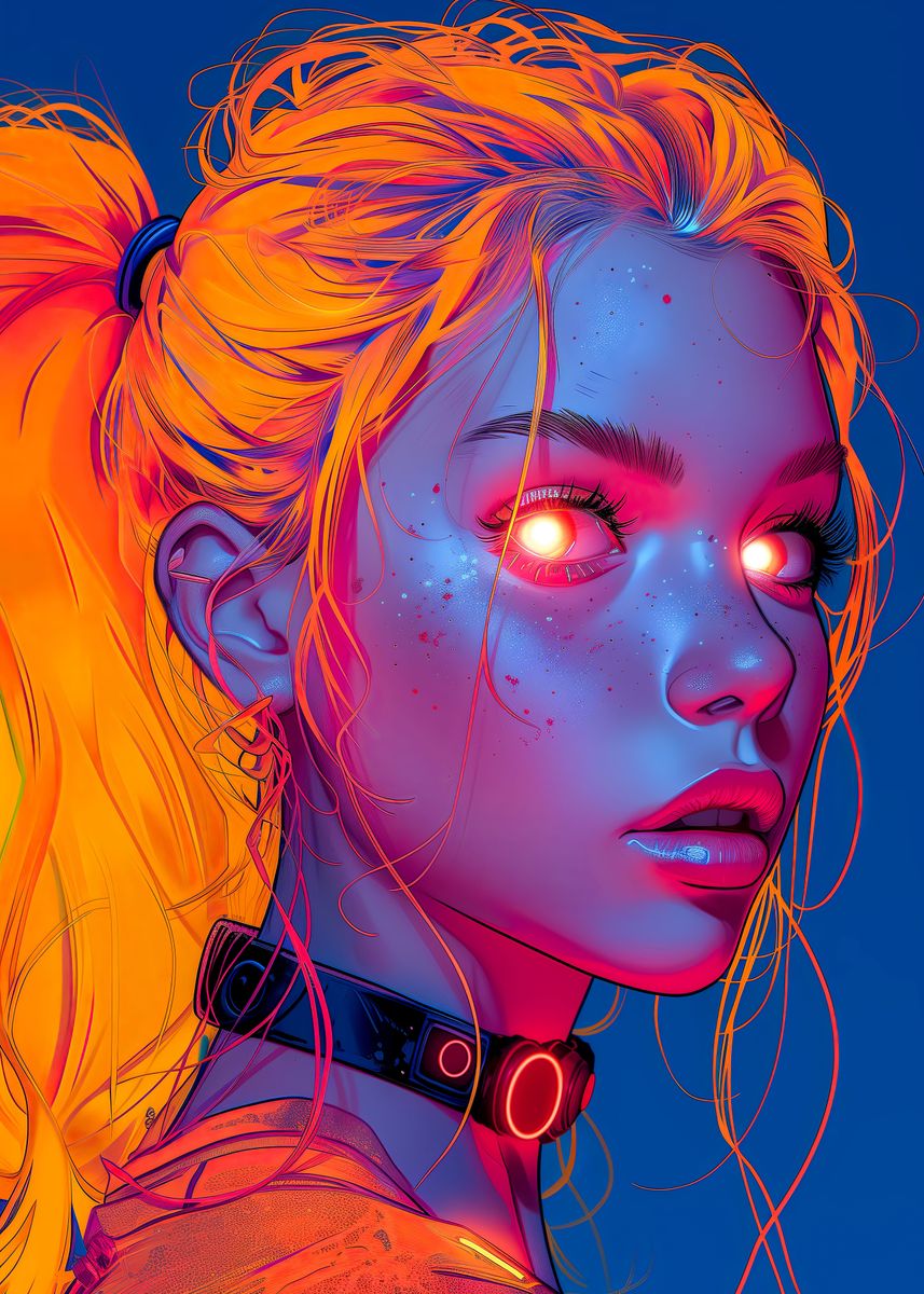 'Luminara Radiance' Poster, picture, metal print, paint by Dehja | Displate