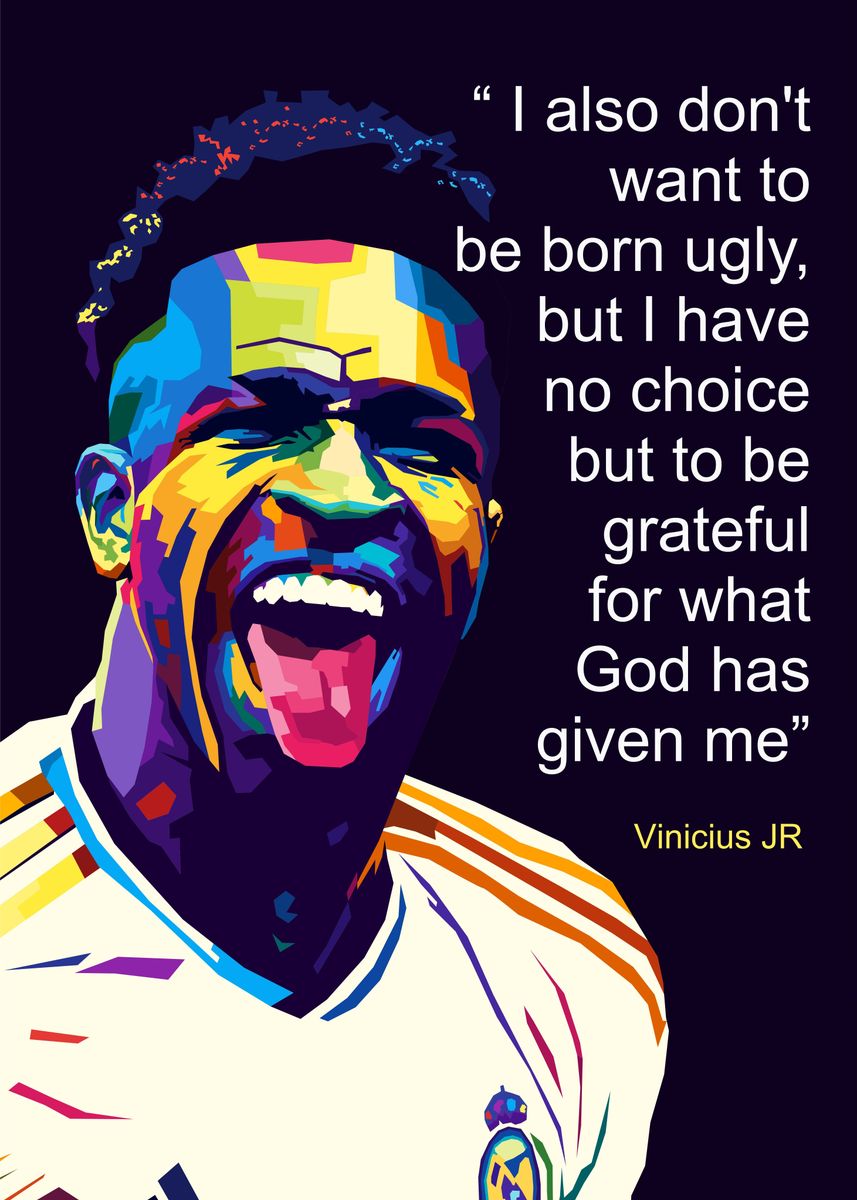 'Vinicius JR Wpap Pop Art' Poster, picture, metal print, paint by Mus ...